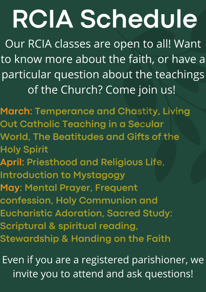 RCIA – St. Mary Catholic Parish