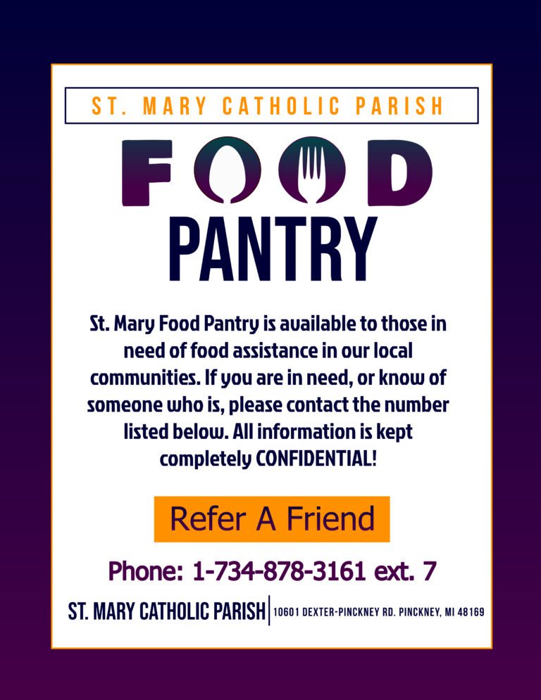 Food Pantry and Community Diaper Ministry – St. Mary Catholic Parish